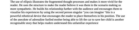[solved] the use of ellipsis illustrates the fragmented thought