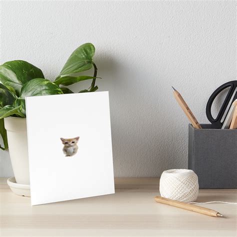 El Gato Standing Cat Meme Art Board Print By Twizzybutt Redbubble