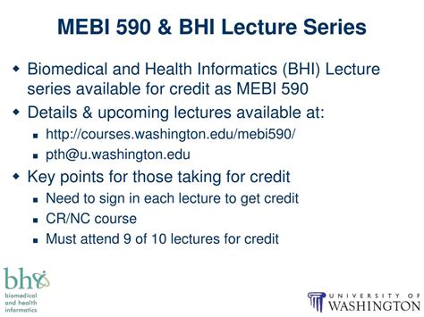 Ppt Biomedical And Health Informatics Lecture Series Powerpoint Presentation Id 4408188