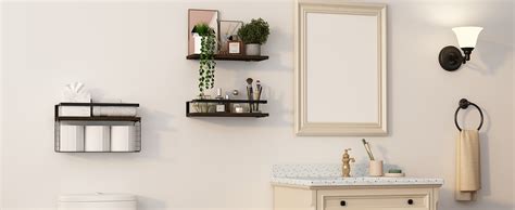 SPOWAY Estante Flotante De Pared Juego De 3 Estantes Flotantes