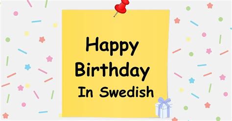 Happy Birthday In Swedish