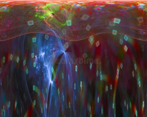 Abstract Future Digital Fractal Frame Decoration Flow Poster Mystery Design Imagination