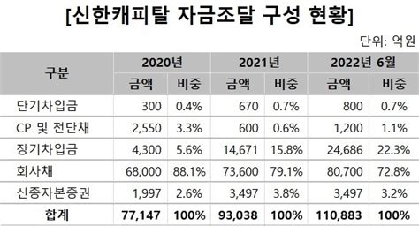 여전사 자금조달 비상 신한캐피탈 여전채 줄이고 Cp·신디케이트론 늘리고 딜사이트