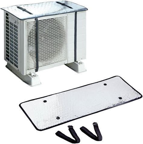 エアコン室外機 遮熱パネル 貼付式 2枚入り 室外機カバー エアコンカバー エアコン 日除け 日よけ 直射日光 室外機 遮熱 カバー ガーデン