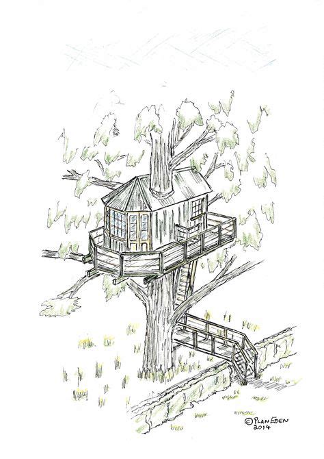 Treehouse Model Ideas Tree House Tree House Drawing Tree House