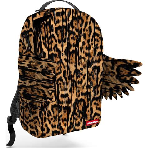 Sprayground Leopard Drip Wings Backpack Leopard Sprayground