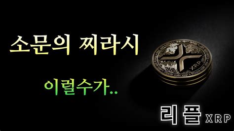 이럴수가 리플 소문의 찌라시 이거 뭐임 Youtube