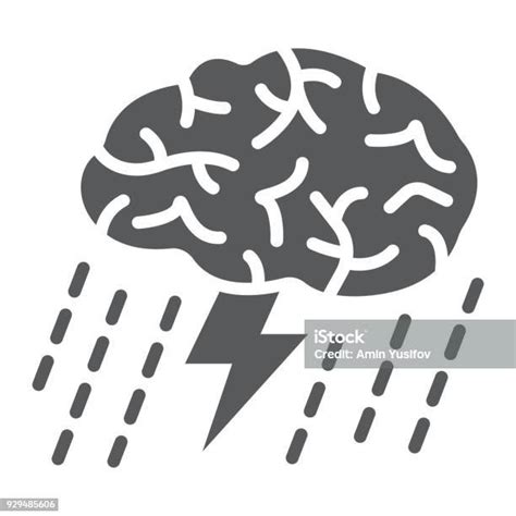 頭腦風暴雕文圖示 開發和業務 Creativivty 符號向量圖形 一個堅實的模式在白色背景 Eps 10向量圖形及更多人圖片 Istock