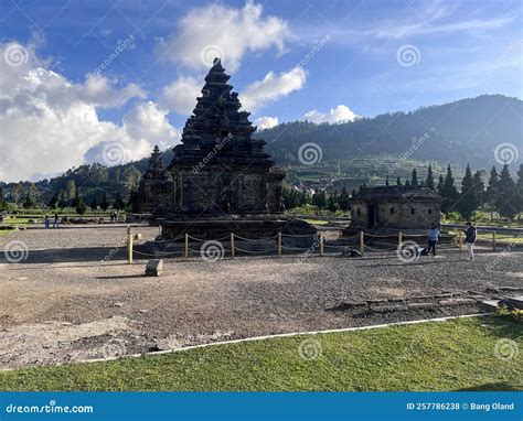 Local Tourists Visit Arjuna Temple Complex At Dieng Plateau Wonosobo