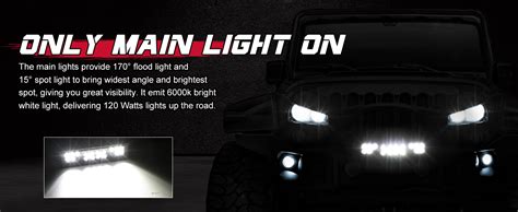 Offroadtown 12 Inch Led Light Bar With Drl Bumper Offroad