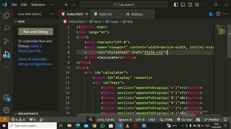 Making A Calculator Using Html Css And Java Script Youtube