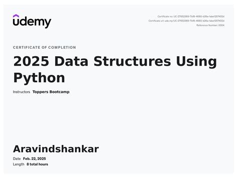 Python Datastructures Coding Learning Udemy Aravind Shankar