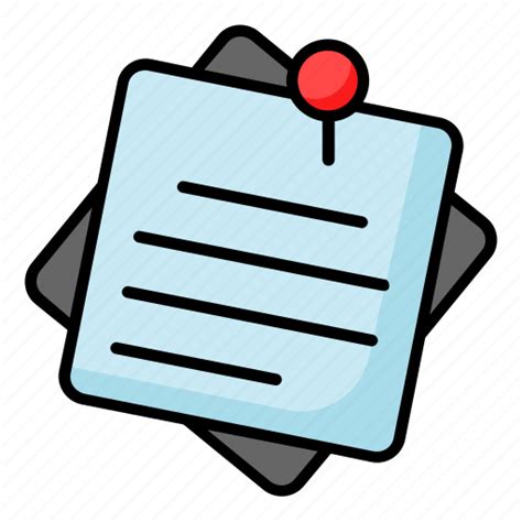 Notes Attachment Sticky Paper Pages Memo Draft Icon Download On