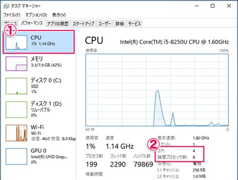 Windows 10 CPUのコア数スレッド数を確認する方法 PC設定のカルマ