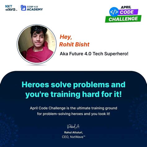 Rohit Bisht On Linkedin Ccbp Nxtwave Aprilcodechallenge Html Css Python Ccbpian