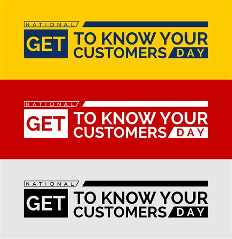 Get To Know Your Customer Day 25788506 Vector Art At Vecteezy