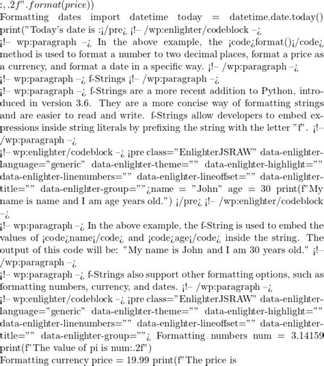 Python String Formatting Coding Clutch