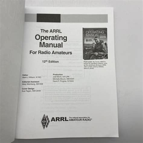 The Arrl Operating Manual 12th Edition Paperback By Arrl Inc Brand