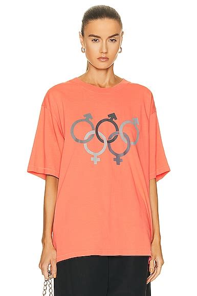 Erl Olympics Sex T Shirt In Peach Fwrd