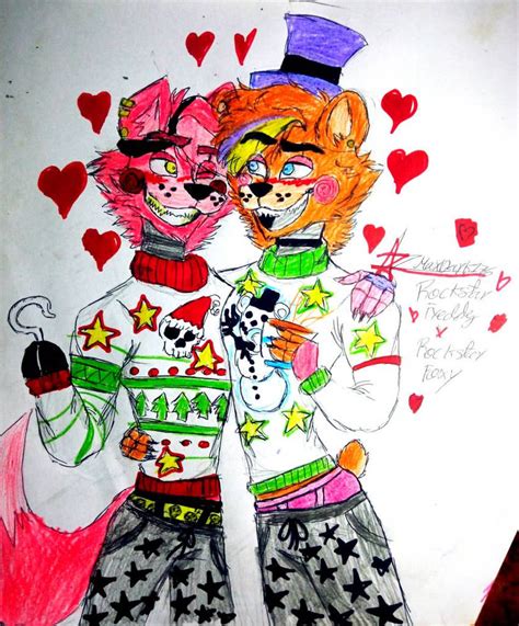 Rockstar Freddy X Rockstar Foxyrockstar Frexy By Maxdark176 On Deviantart