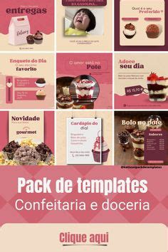 67 ideias de Pack canva templates para confeitaria em 2023 cartão