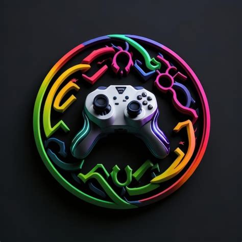 Premium Ai Image A Game Controller With A Colorful Circle In The