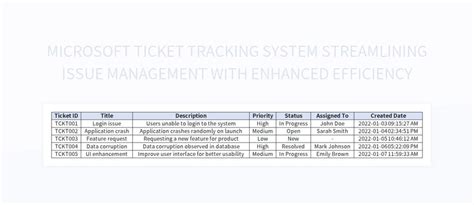 Free Ticket Tracking System Templates For Google Sheets And Microsoft Excel Slidesdocs