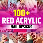 Stunning Red Acrylic Nail Inspirations TailoringinHindi