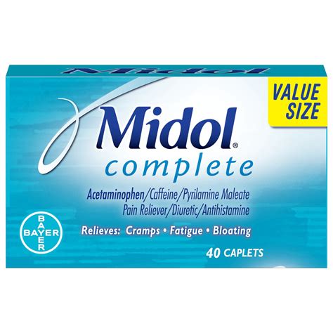 Midol Complete Multi Symptom Relief Caplets 40 Ea Box 40 Ct Shipt