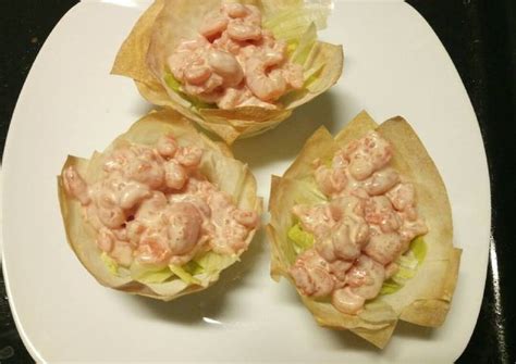 Prawn Cocktail Filo Pastry Cups Recipe By Miss Fluffys Cooking Angie