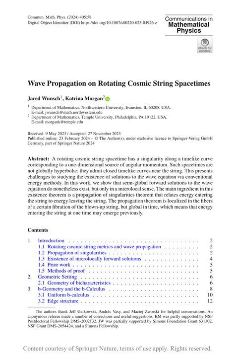 Wave Propagation On Rotating Cosmic String Spacetimes