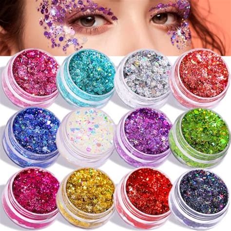 Teenitor Face Glitter Body Glitter Makeup Glitter Gel Hair