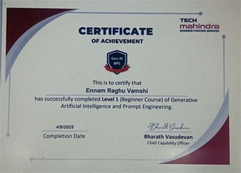 Ai Machine Ennam Raghu Vamshi