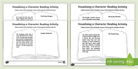 Visualizing Reading Strategy Worksheet