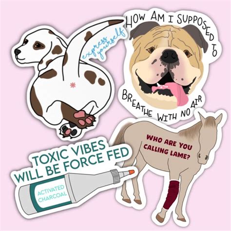 Veterinary Pun Sticker Pack Love Huvet Vet Tech Humor Vet School