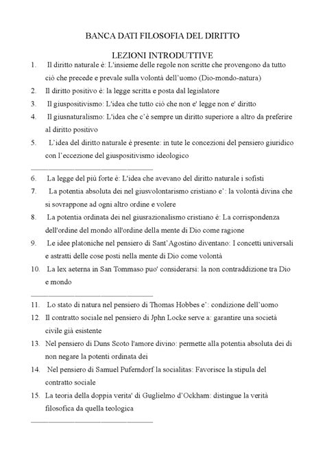 Filosofia Del Diritto Elenco Domande Panieri Di Filosofia Del