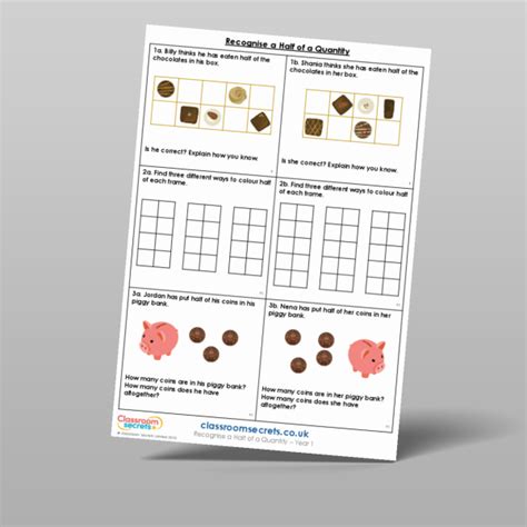 Year 1 Recognise A Half Of A Quantity Reasoning And Problem Solving