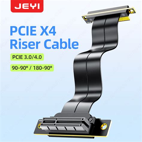 Jeyi Pcie 40 X4 Riser Cable 90° 180° Angle Pcie Extension Cable For
