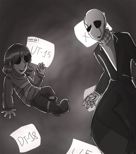 Gaster Meets Core Frisk R Undertale
