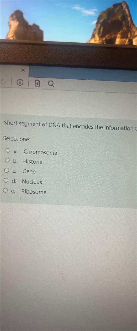 solved short segment of dna that encodes the