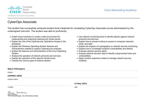 Nipun Palliyaguru On Linkedin Cybersecurity Certification Cisco