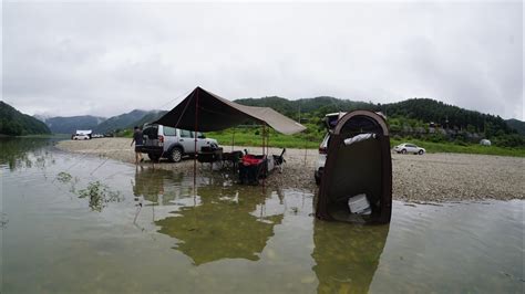 강원도 홍천군 남노일유원지 반곡밤벌유원지 홍천강 우중캠핑 노지 캠핑 차박 캠핑 물에잠길뻔 물범람주의 7월23일 Youtube