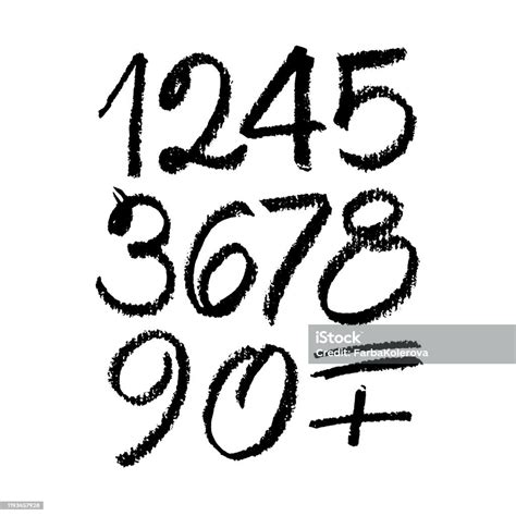 一組書法柔和或木炭數位abc 為您的設計在白色背景上柔和字母向量圖形及更多1號圖片 1號 2號 5號 Istock