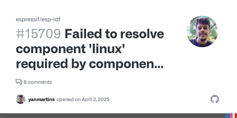 Failed To Resolve Component Linux Required By Component Src