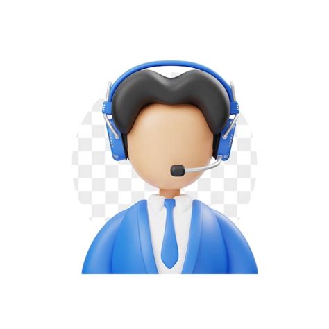 Premium Psd Male Customer Service 3d Icon