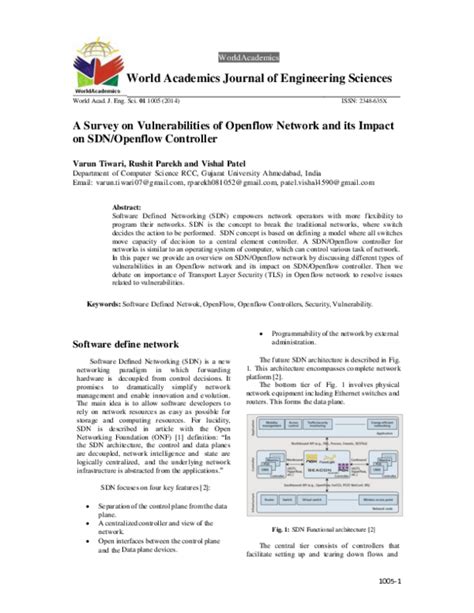 005 1 World Academics Journal Of Engineering Sciences A Survey On
