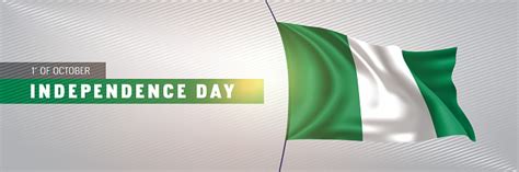 나이지리아 해피 인디펜던스 데이 인사말 카드 배너 벡터 일러스트 1에 대한 스톡 벡터 아트 및 기타 이미지 1 3차원 형태