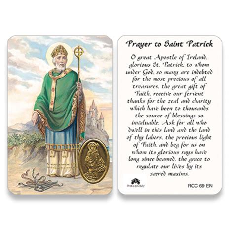 Rcc St Patrick Prayer Card English 25pkg San Francis