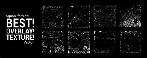 Square Rectangular Overlay Textures Stamps Set Vector Image