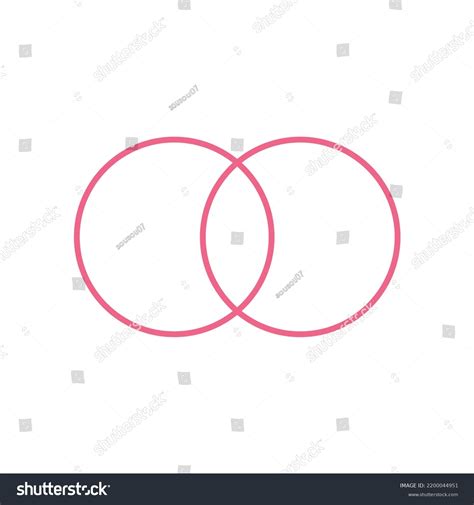 Intersection Two Sets Venn Diagrams Set Stock Vector Royalty Free